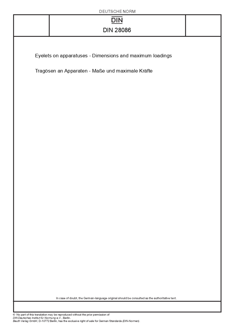 DIN 28086 - Technické normy