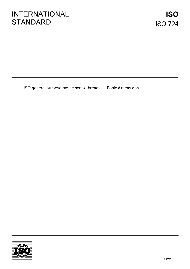 ISO 724 - Technické normy