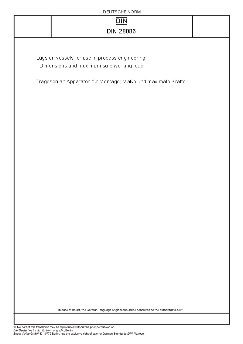 DIN 28086 - Technické normy