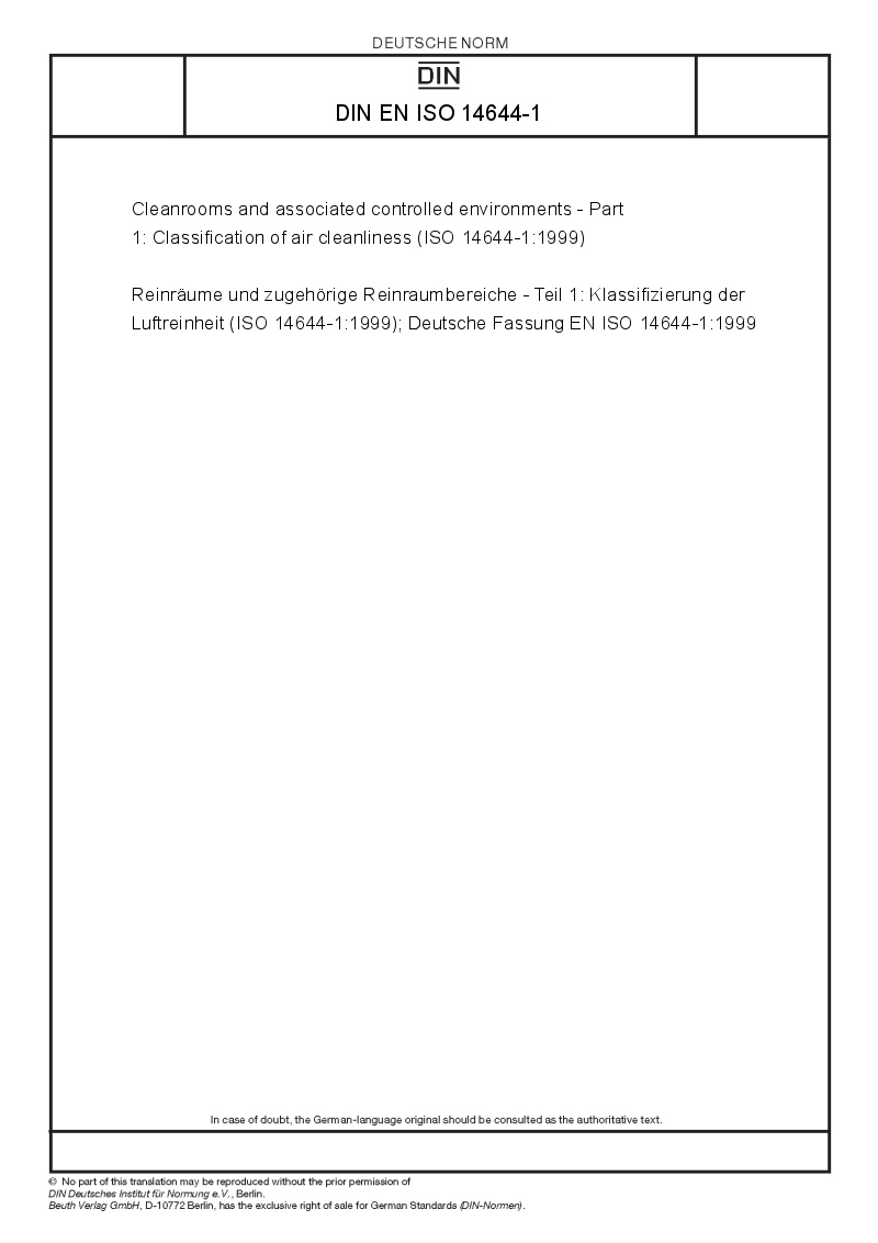 DIN EN ISO 14644-1
