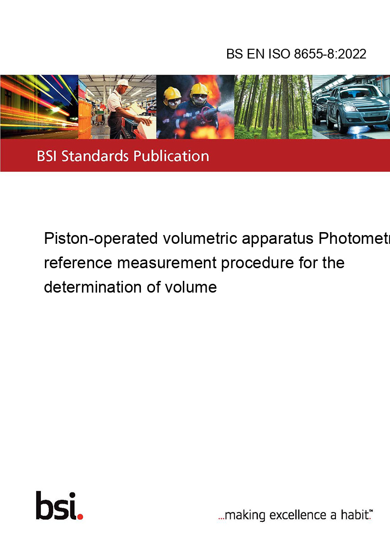 BS EN ISO 8655-8:2022 Piston-operated volumetric apparatus Photometric ...