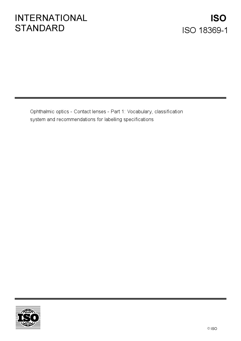 ISO 18369-1 - Technické normy
