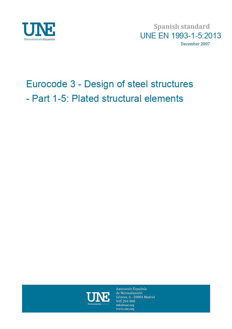 UNE EN 1993-1-5:2013 Eurocode 3 - Design of steel structures - Part 1-5 ...