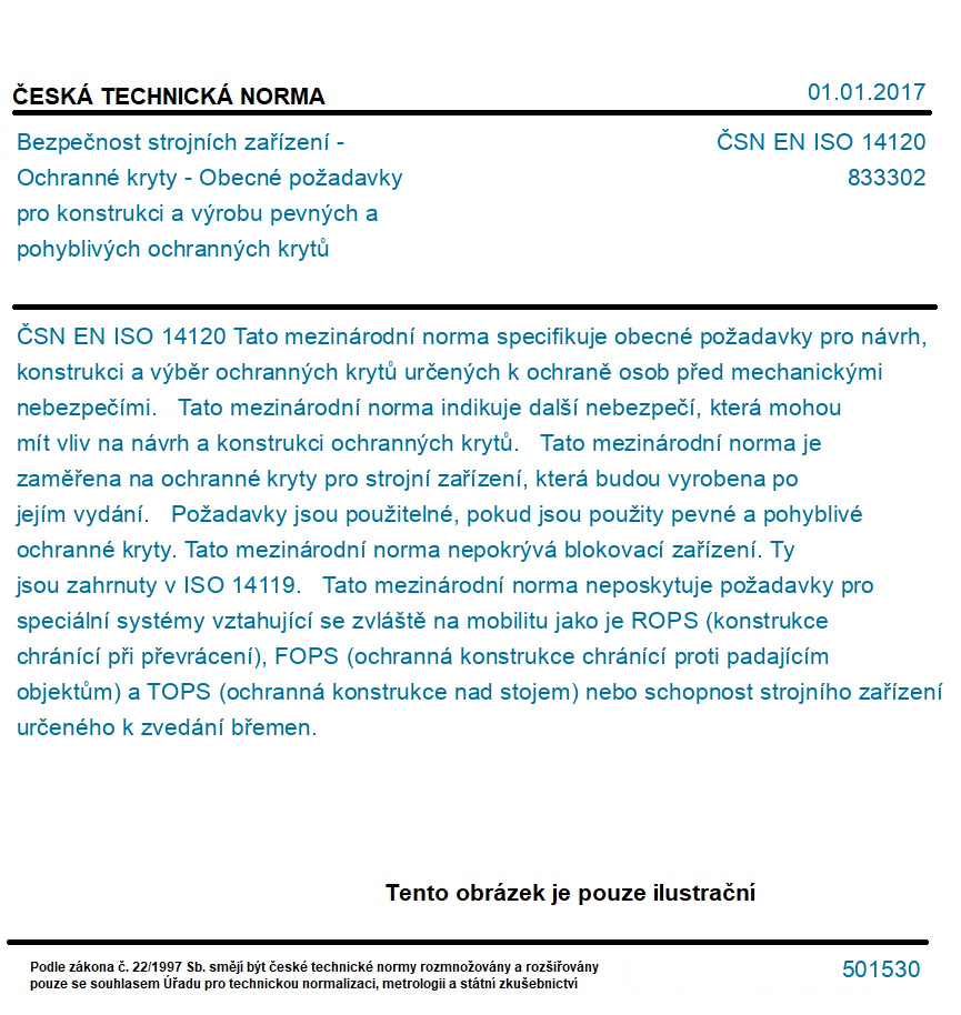 ČSN EN ISO 14120 - Bezpečnost strojních zařízení - Ochranné kryty ...