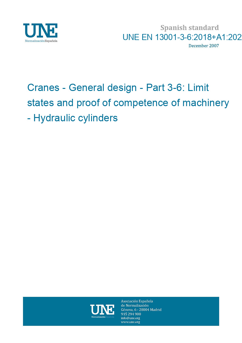 UNE EN 13001-3-6:2018+A1:2022 Cranes - General design - Part 3-6: Limit ...