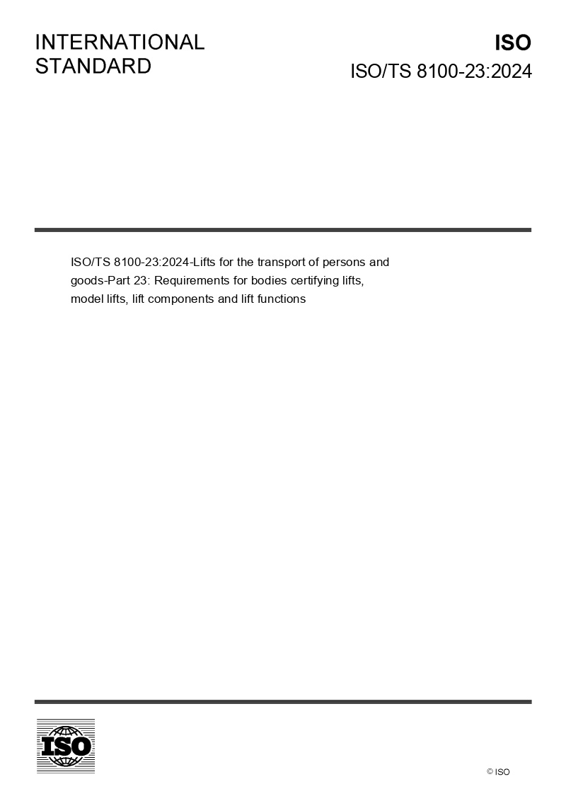 ISO/TS 8100-23:2024