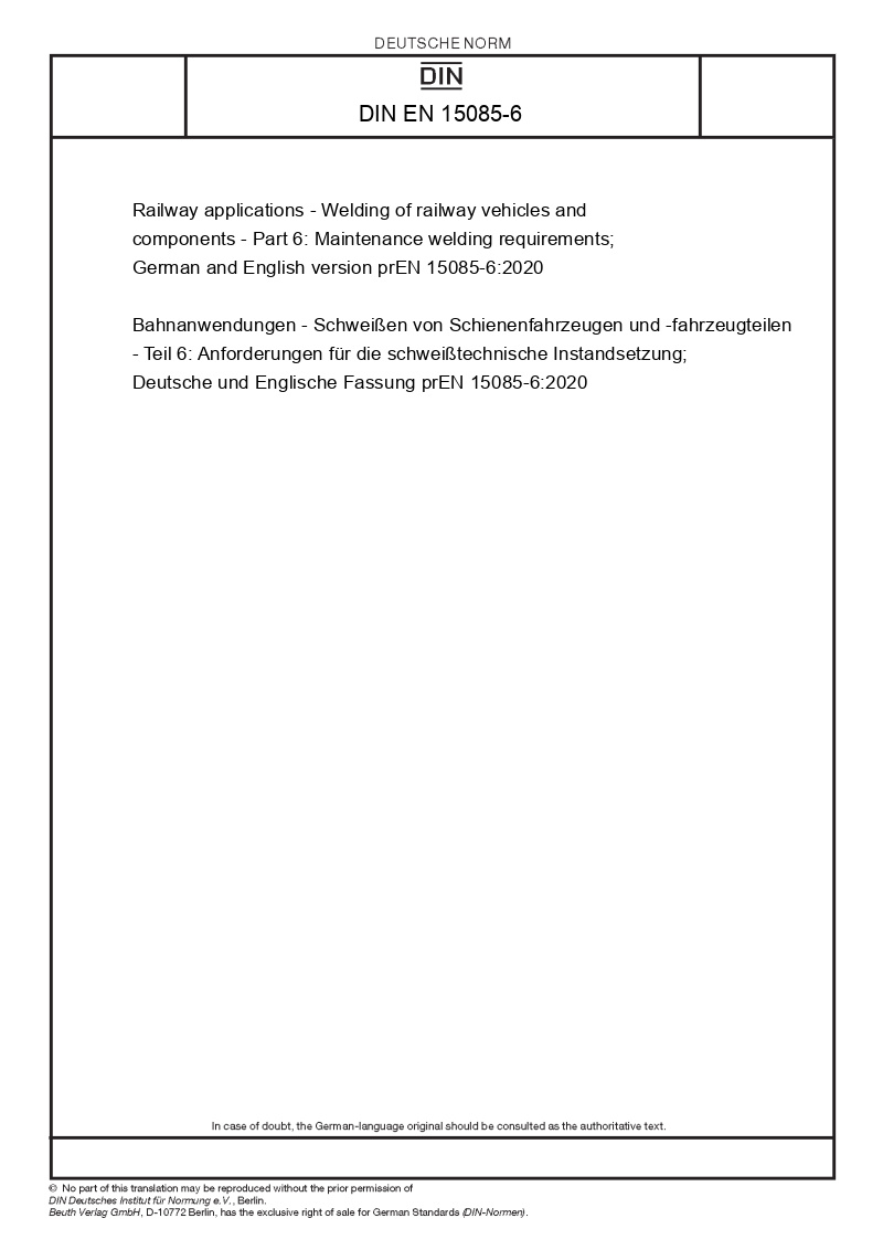 DIN EN 15085-6